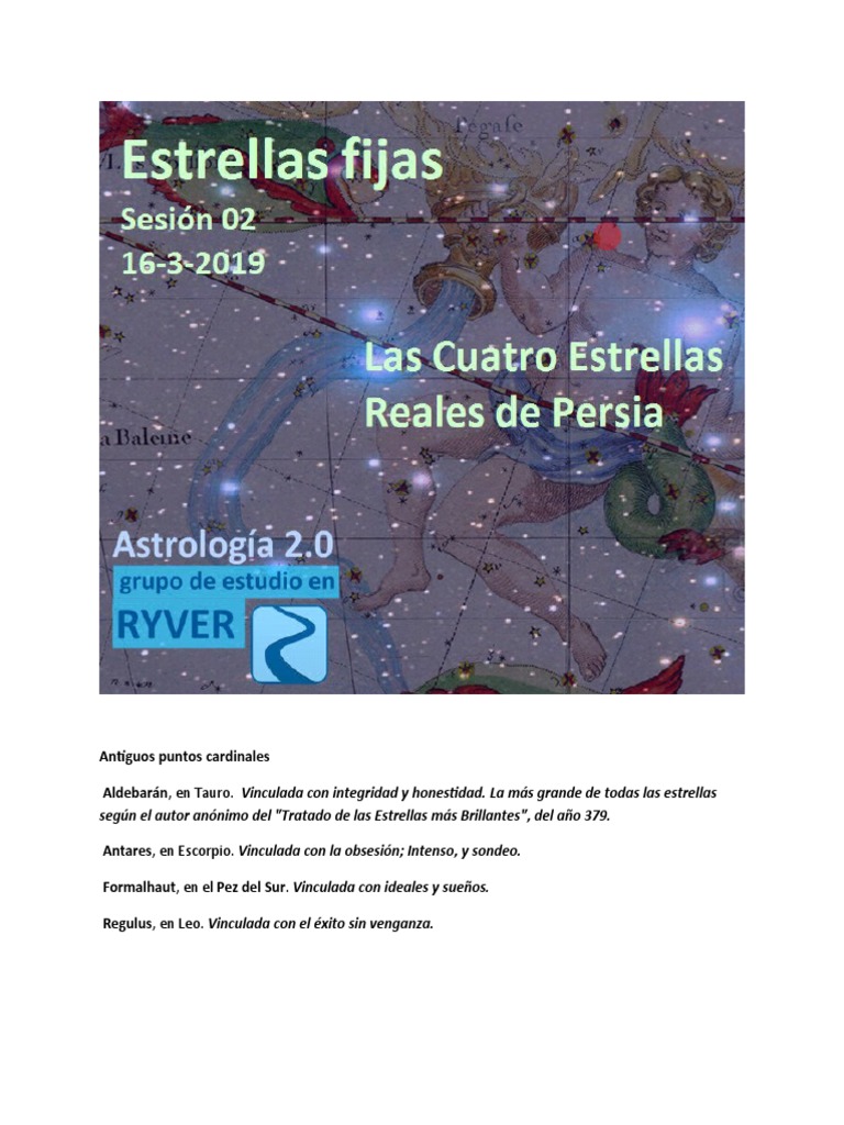 Material de Apoyo Estrellas Fijas 02 | PDF | Constelación | Astrología