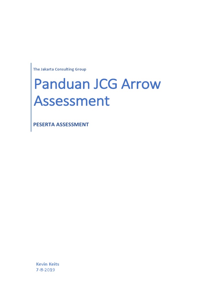 Panduan JCG Arrow Assessment - Peserta Test | PDF