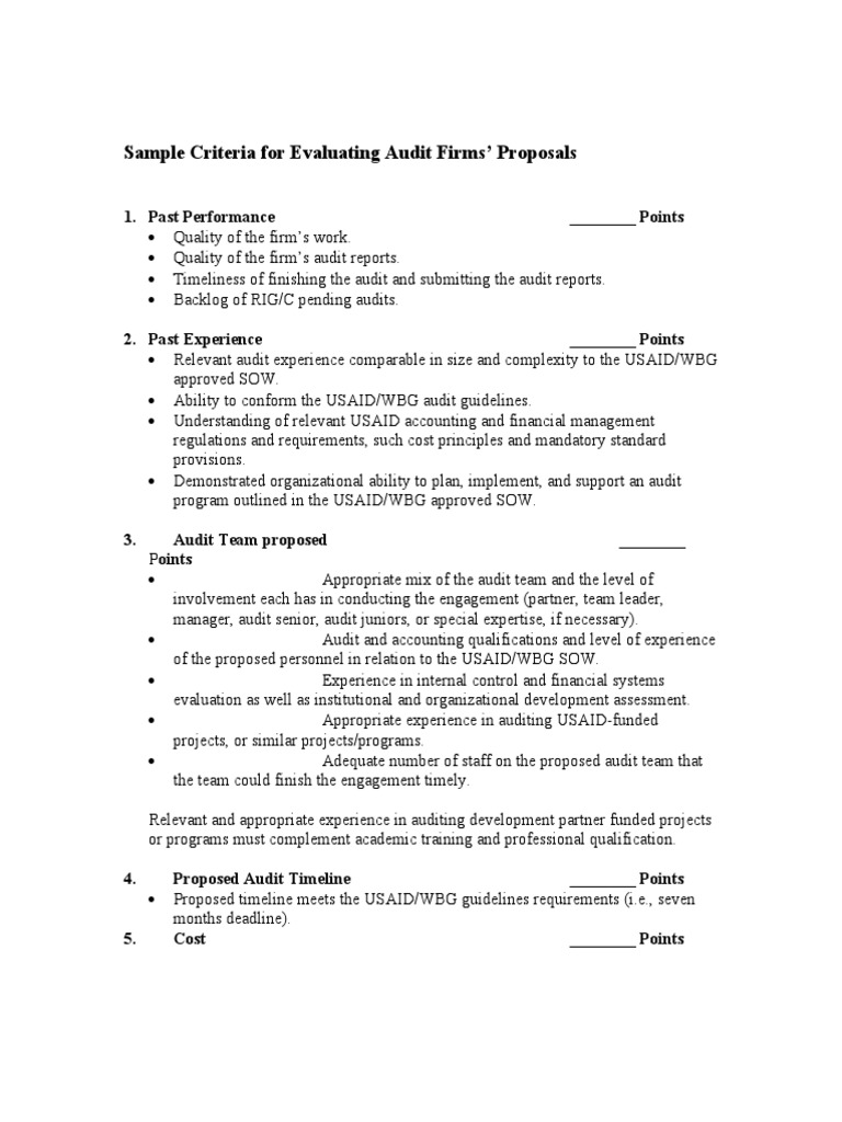 Evaluation Criteria of Audit Firms | PDF