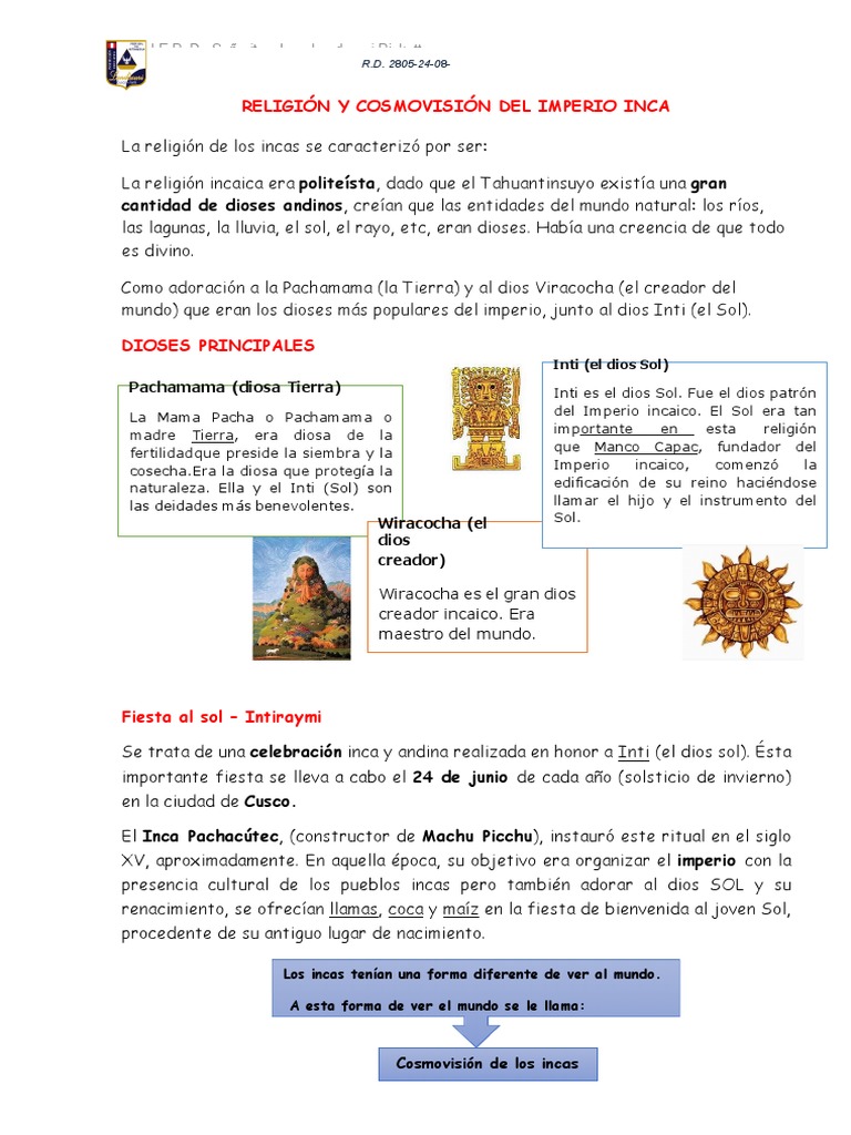 RELIGIÓN Y COSMOVISIÓN DEL IMPERIO INCA | PDF | Imperio Inca | Mitología