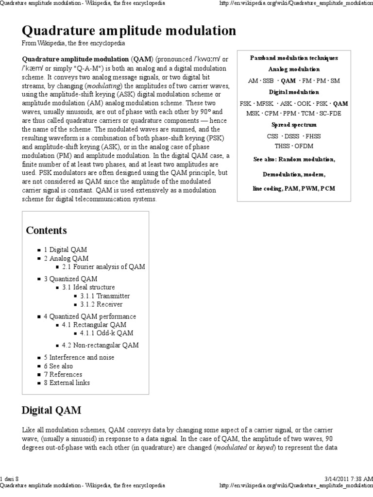 Quadrature Amplitude Modulation - Wikipedia, The Free Encyclopedia ...