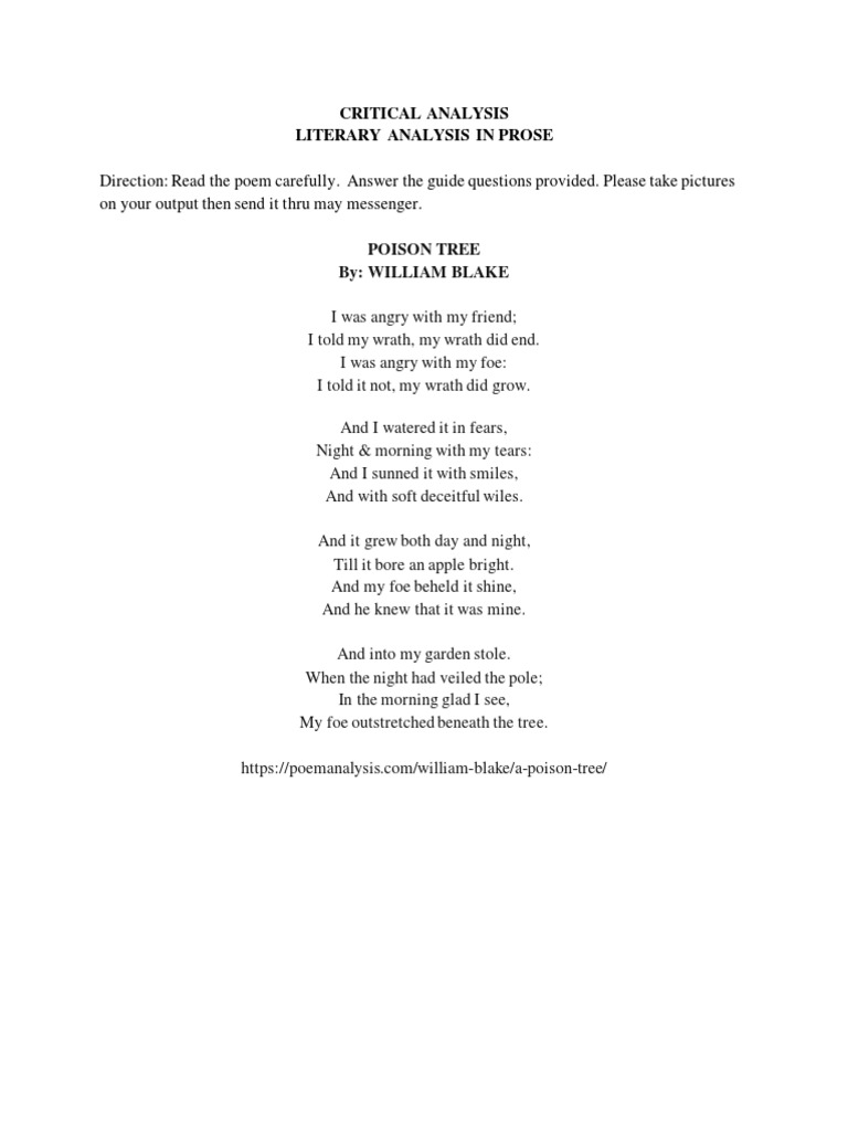 Direction: Read The Poem Carefully. Answer The Guide Questions Provided ...