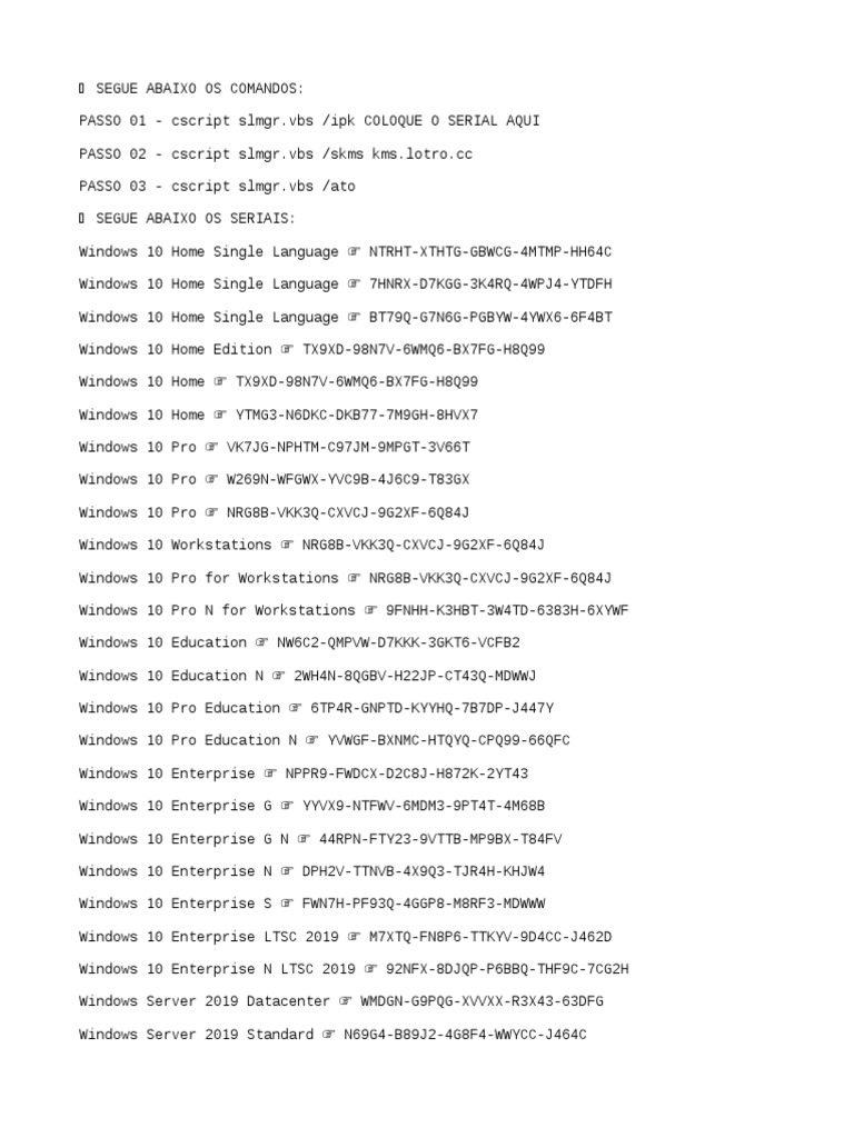 Ativar o Windows 10 Sem Programas | PDF | Computers | Technology & Engineering