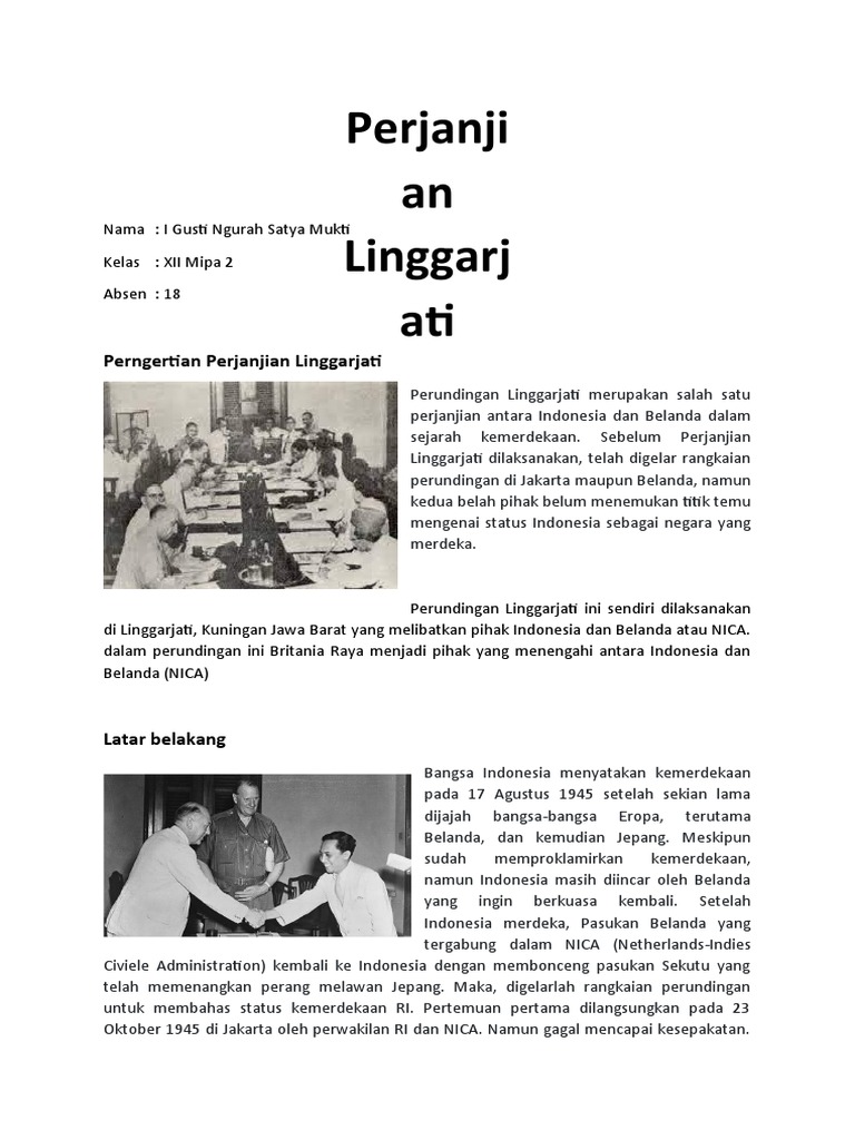 Perjanjian Linggarjati | PDF