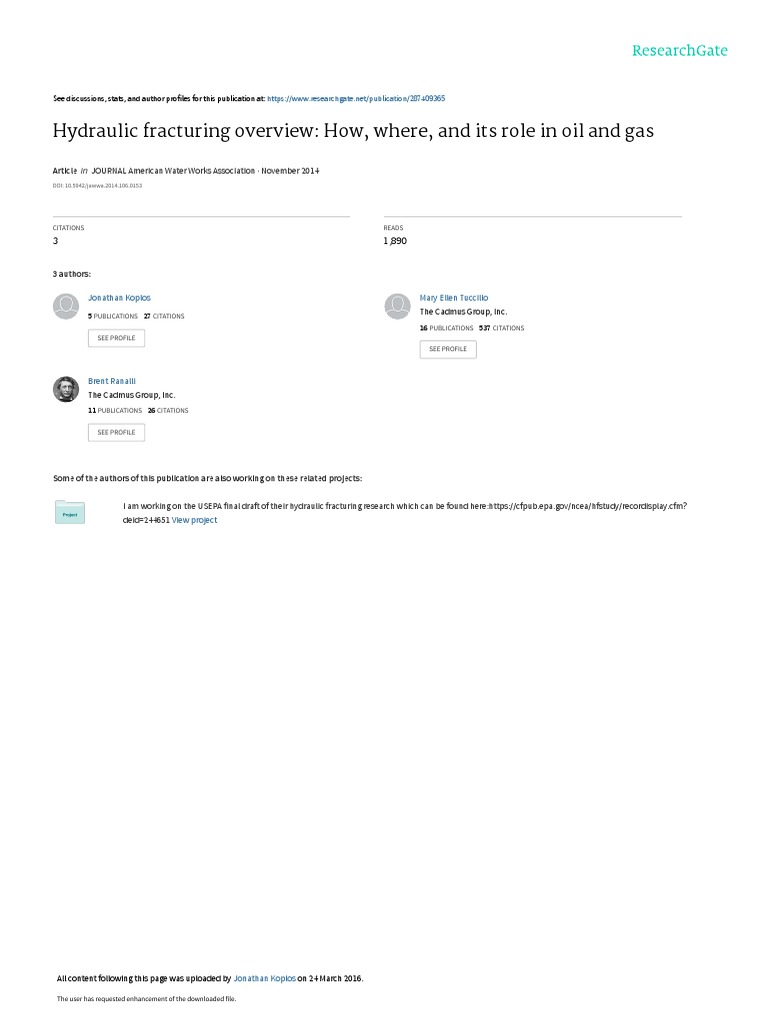Hydraulic Fracturing Overview How Where and Its | PDF | Hydraulic ...