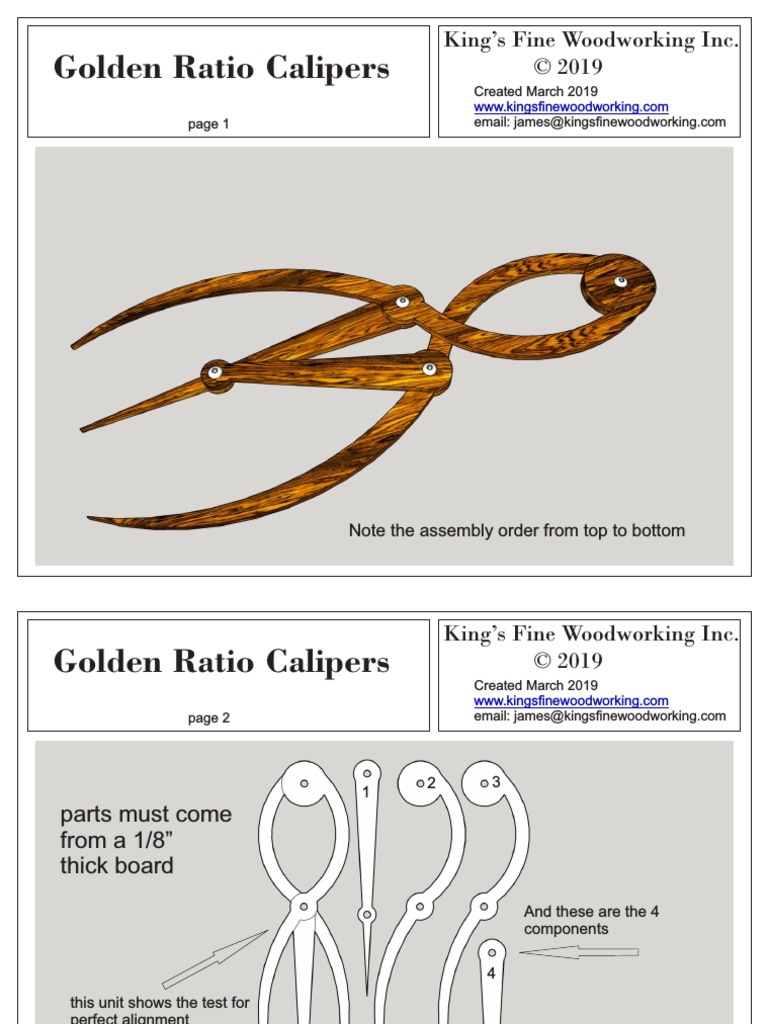 Golden Ratio Calipers | Download Free PDF | Woodworking | Equipment