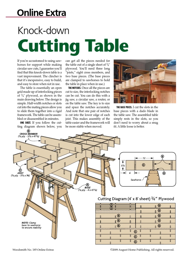 Knock Down Cutting Table | PDF