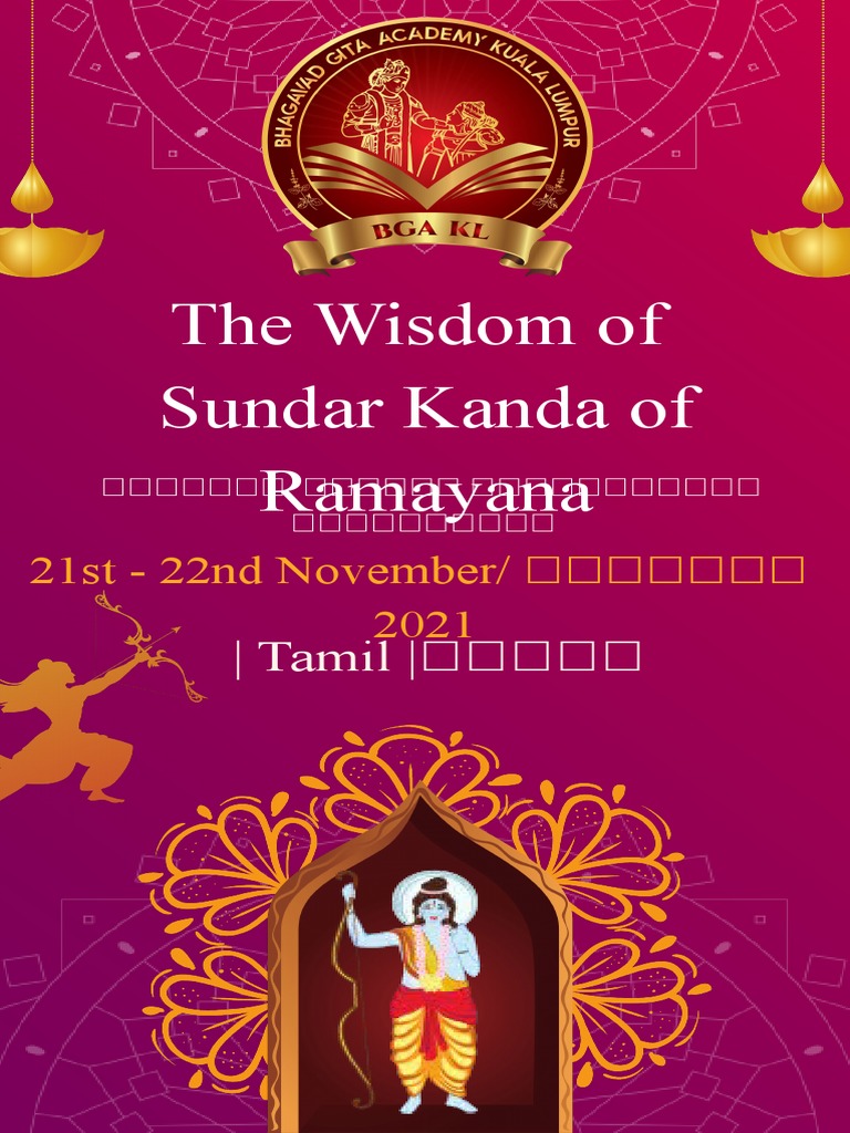 Seminar Kit The Wisdom of Sundar Kanda of Ramayana | PDF | Indian Religions