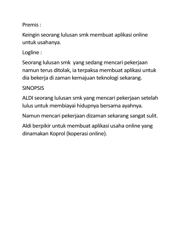 Contoh Skenario Film | PDF