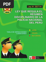 Ley 30714 Que Regula El Regimen Disciplinario de La PNP - Tabla de Infracciones - Leves - Graves ...