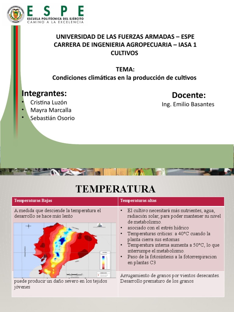 Grupo 4 - Condiciones Climaticas | PDF | Clima | Precipitación