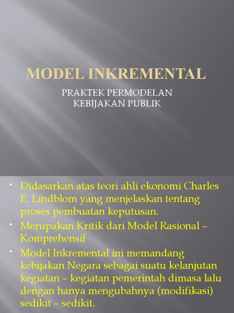 Model Inkremental | PDF