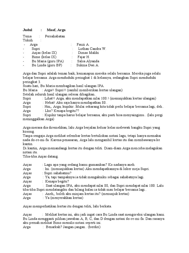 Naskah Drama Kejujuran Pdf