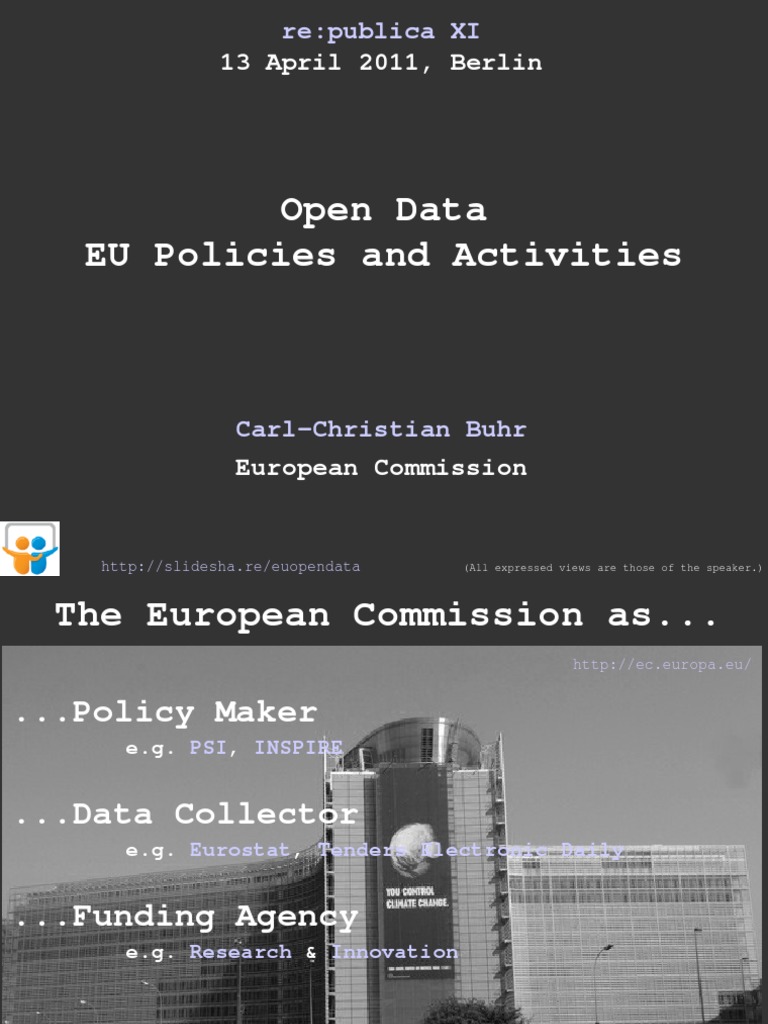 Carl-Christian Buhr: Open Data - EU Policies and Activities | PDF ...