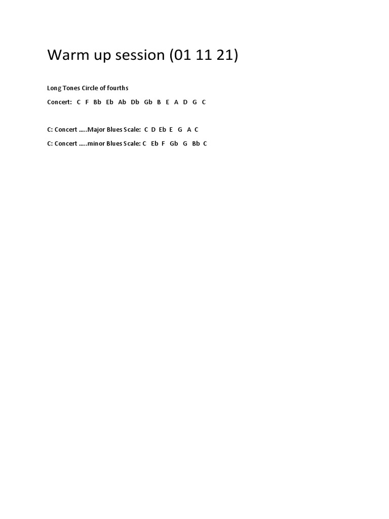 Warm Up Session | PDF | Art
