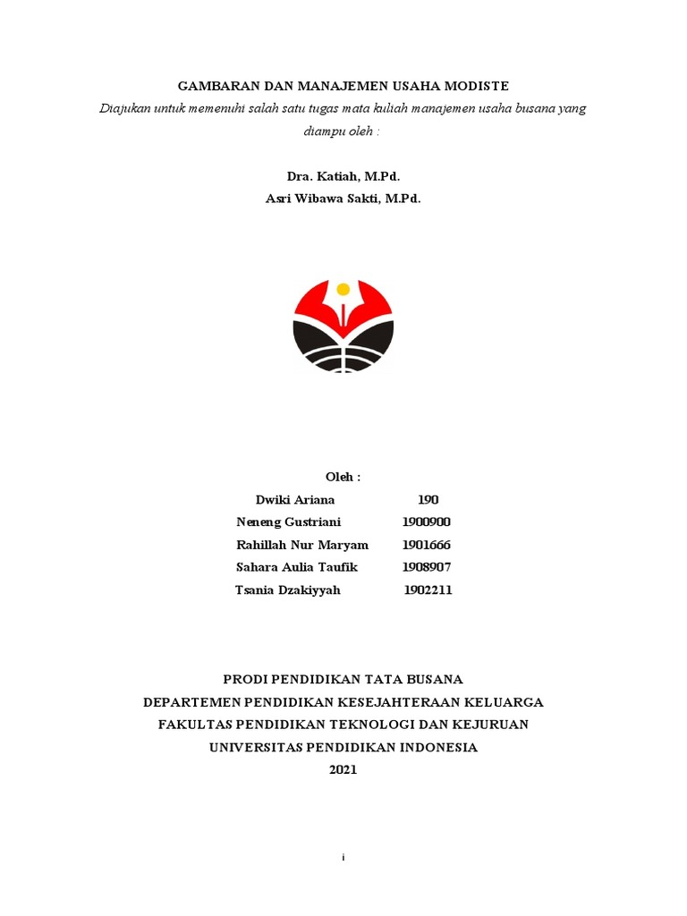 Manajemen Usaha Modiste dan Gambaran Profesi | PDF | Bisnis | Gaya Hidup