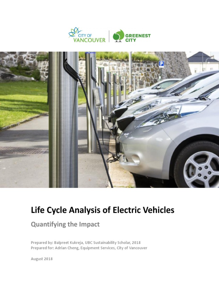 2018-63 Lifecycle Analysis of Electric Vehicles - Kukreja | PDF | Life ...
