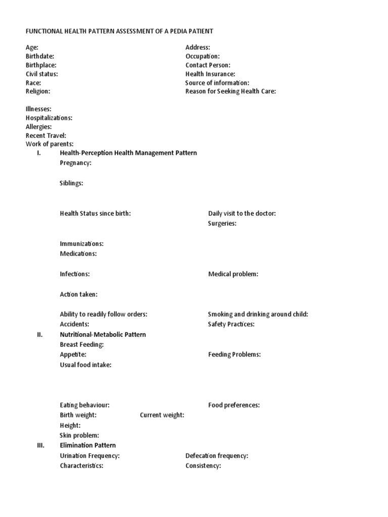 I. Health-Perception Health Management Pattern | Download Free PDF ...