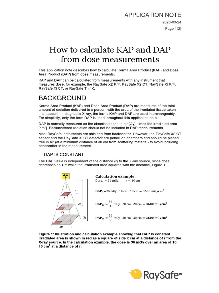 Application Note - Kap Dap With Raysafe Instruments | PDF | Absorbed ...