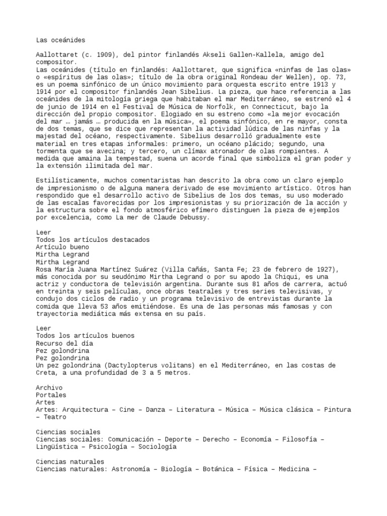 Las Oceánides | PDF