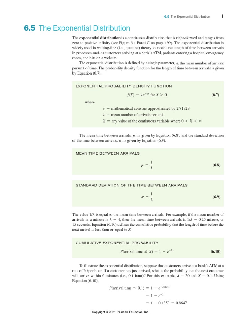 The Exponential Distribution | PDF | Probability Distribution | Mean