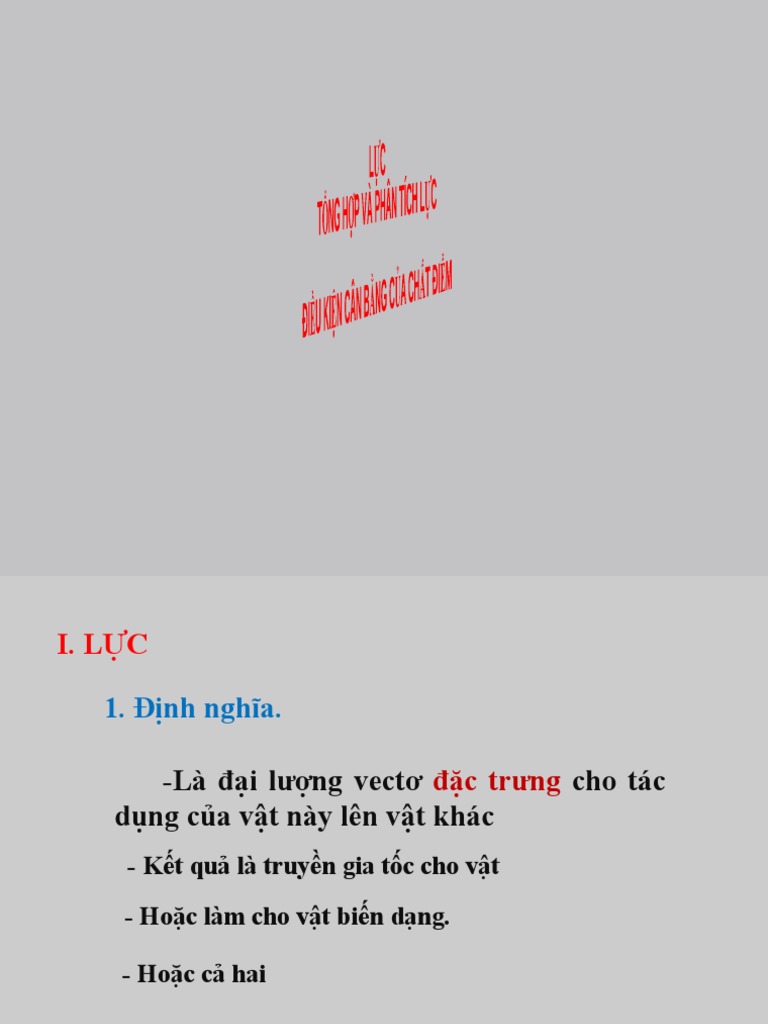 Bai 9 Tong Hop Va Phan Tich Luc Dieu Kien Can Bang Cua Chat Diem | PDF