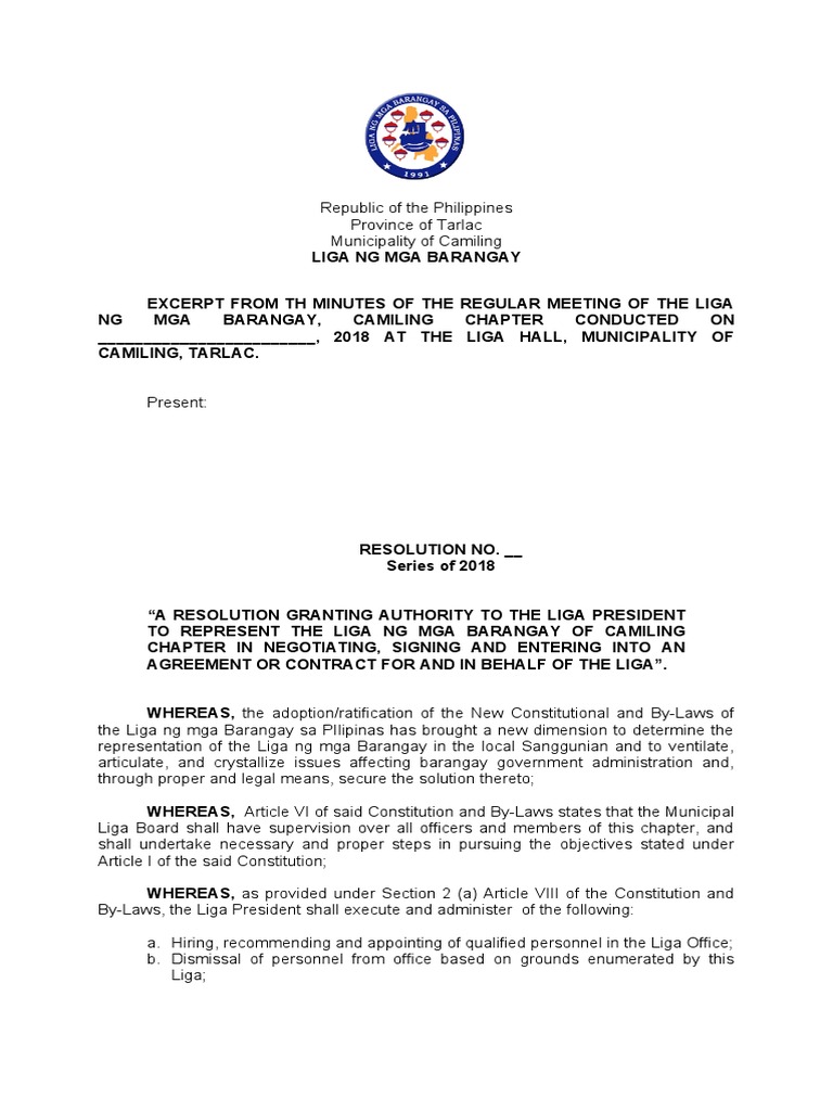 Resolution C | Download Free PDF | Ratification | Legal Documents