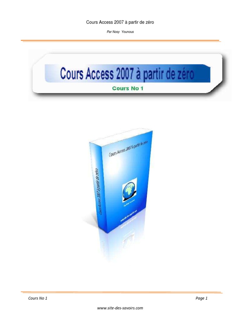 Cours Access 2007 | PDF | Microsoft Access | Microsoft Excel