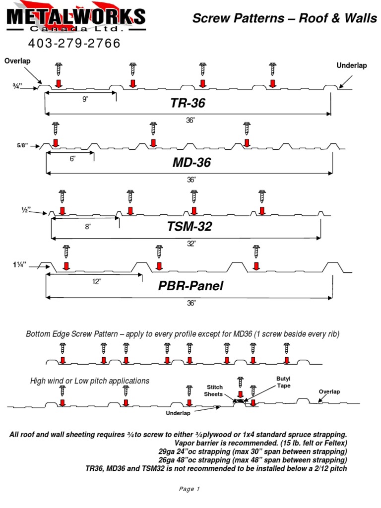 Metal Roofing Installation Guide | PDF | Roof | Screw