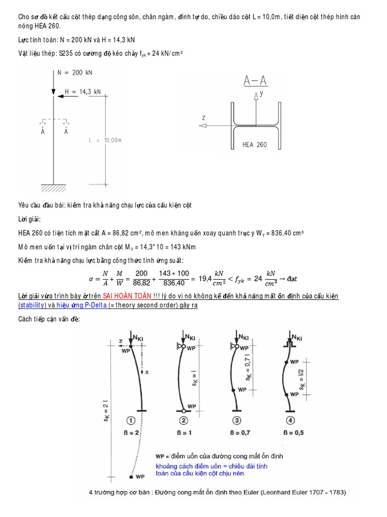 P Delta Effect Trong Kết Cấu Thép | PDF