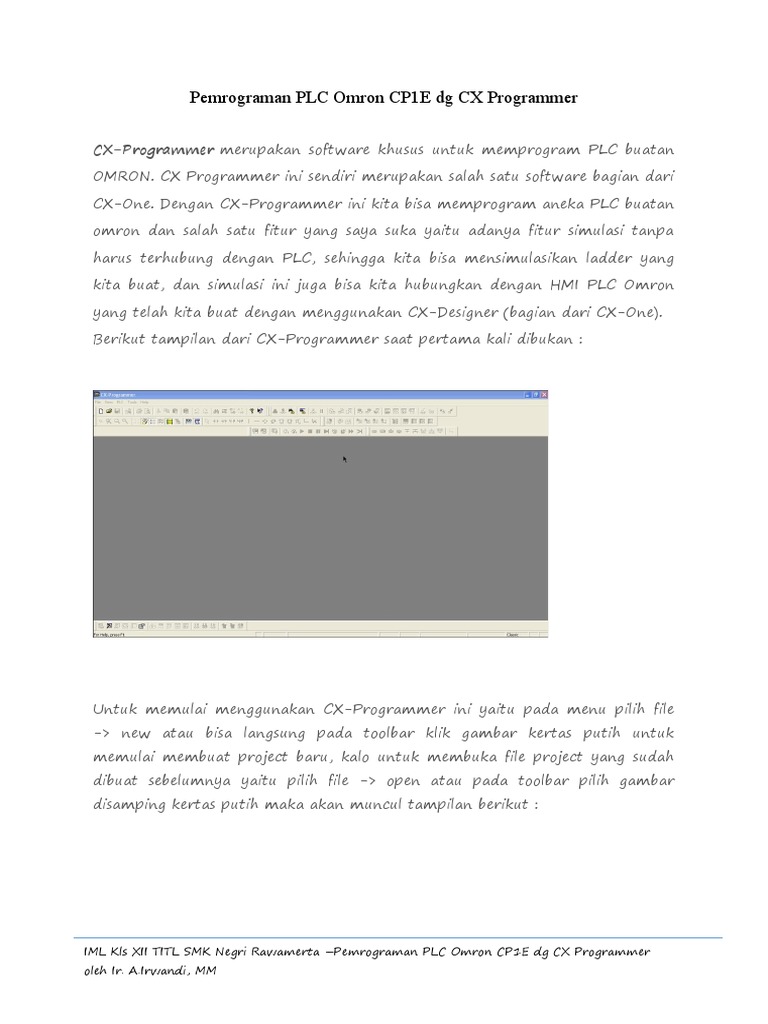 Menggunakan CX Programmer Untuk Simulasi Dan Pemrograman PLC | PDF ...