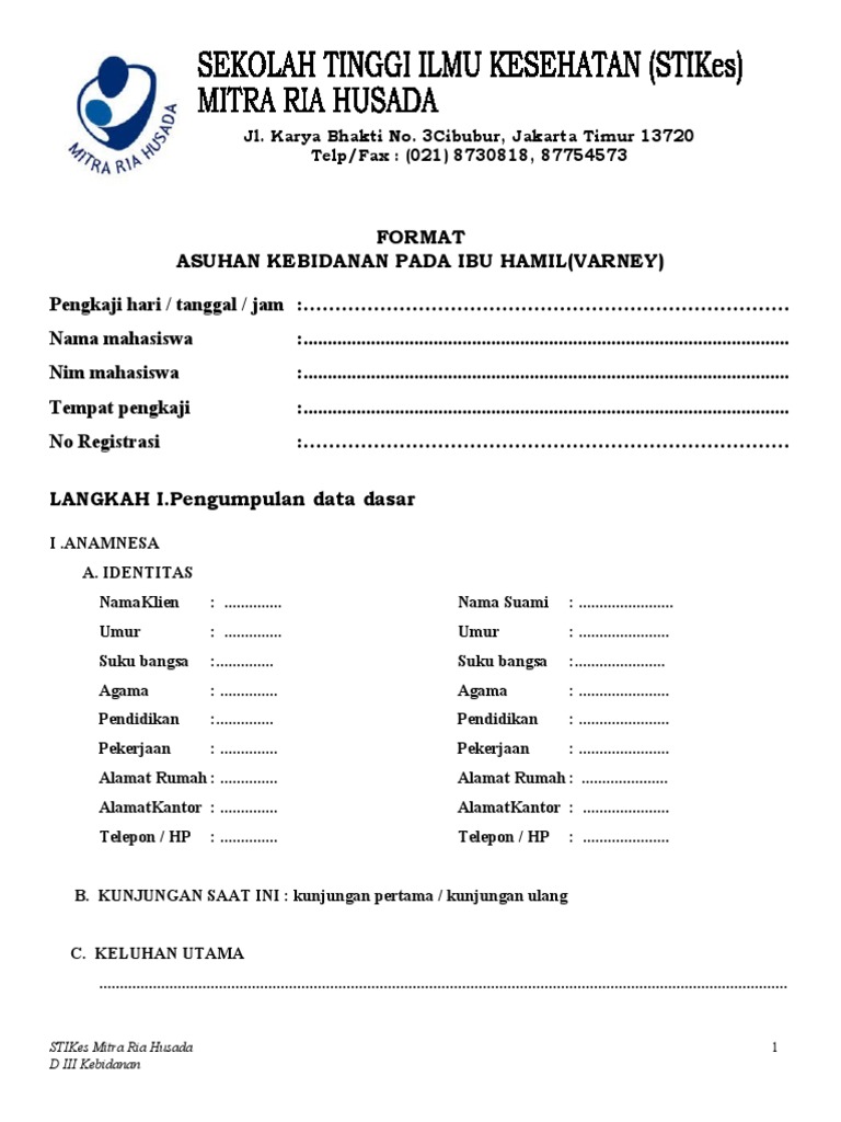 Format ANC Varney Kosong | PDF