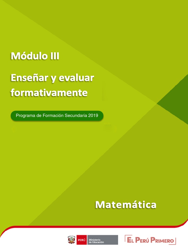Descargable Modulo3 Matematica | PDF | Evaluación | Maestros