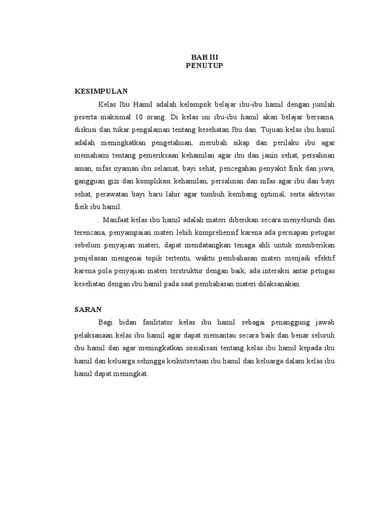 Bab 3 - Proposal Kelas Bumil | PDF