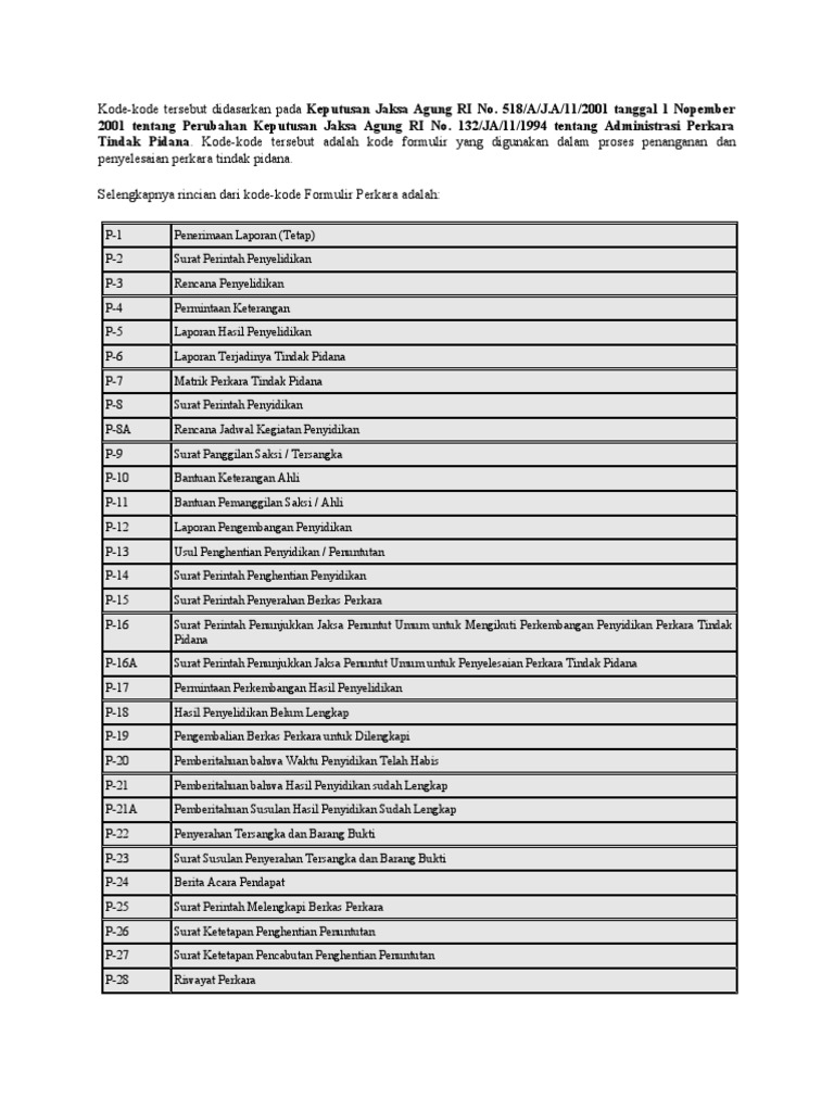 Kode Kejaksaan | PDF