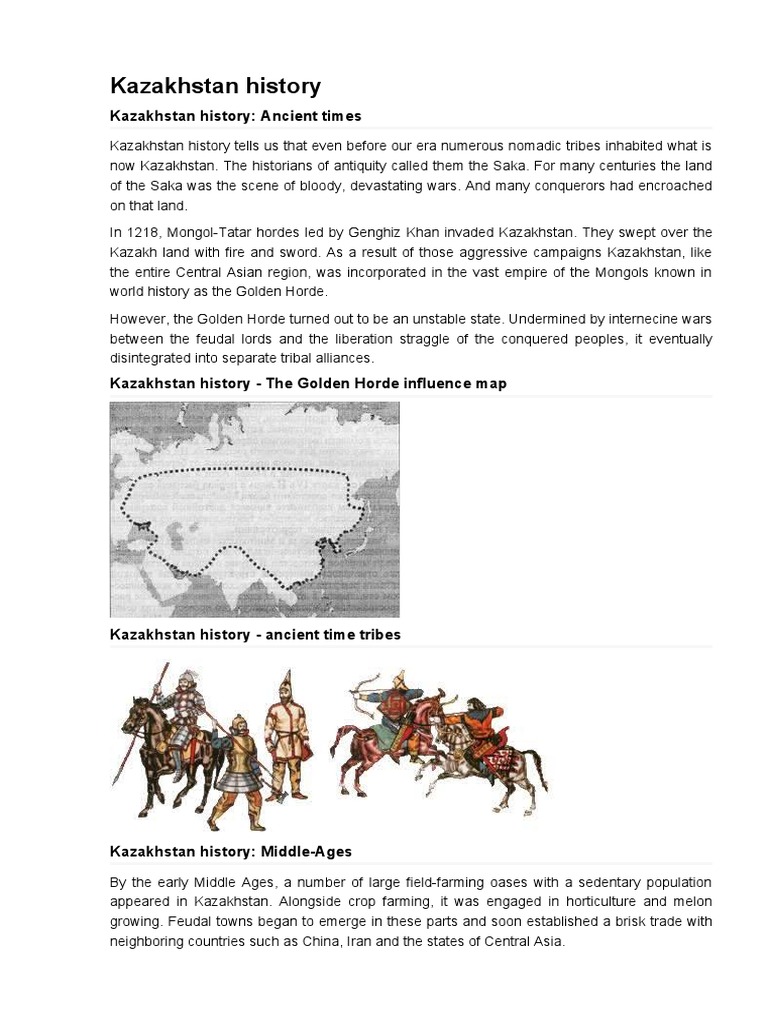 Kazakhstan History: Ancient Times | PDF | Kazakhstan | Leonid Brezhnev