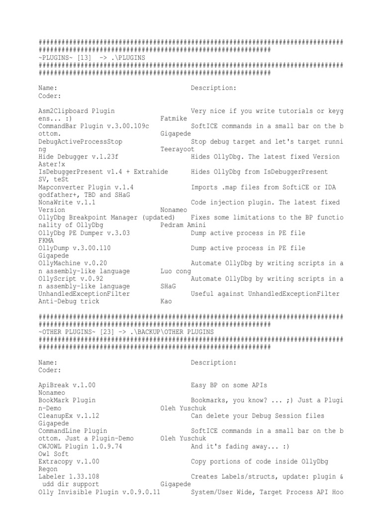 Plugin Index Pdf Computer Programming Software Development