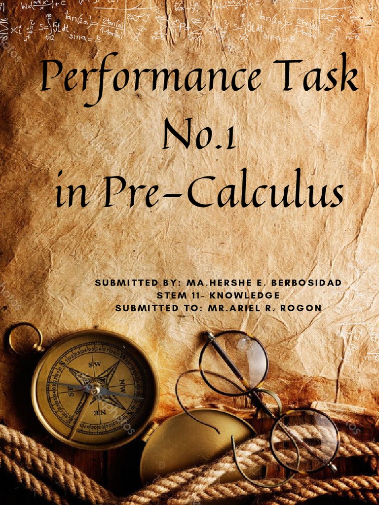 Performance Task No.1 in Pre-Calculus | PDF | Circle | Mathematics