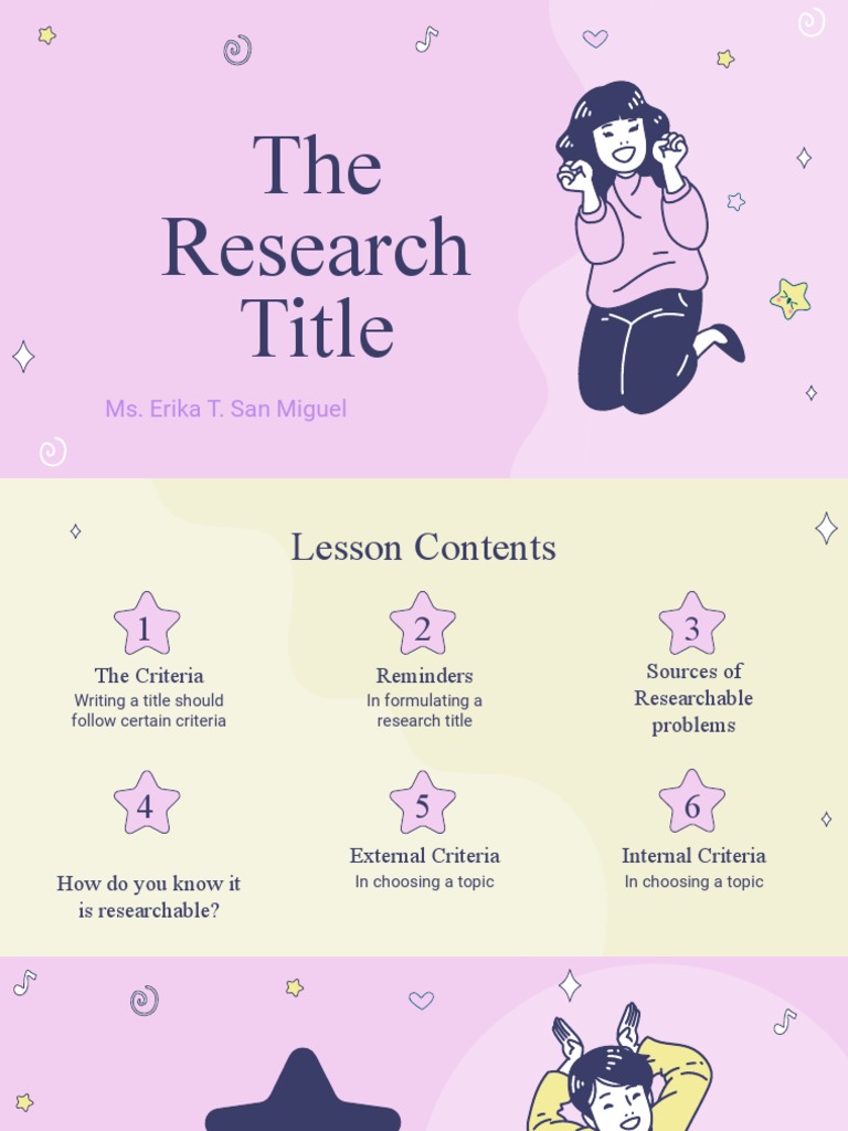 Criteria for Developing an Effective Research Title | PDF | Science ...