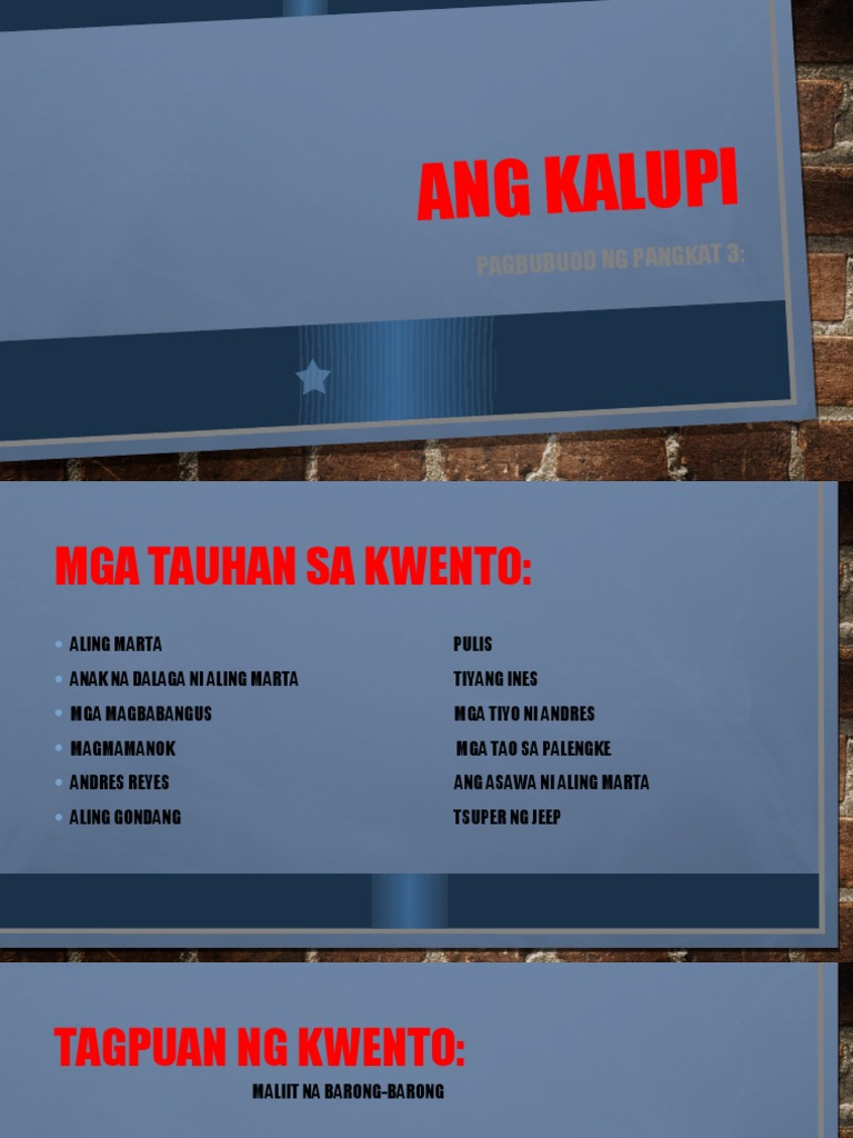 Ang Kalupi Buod | PDF