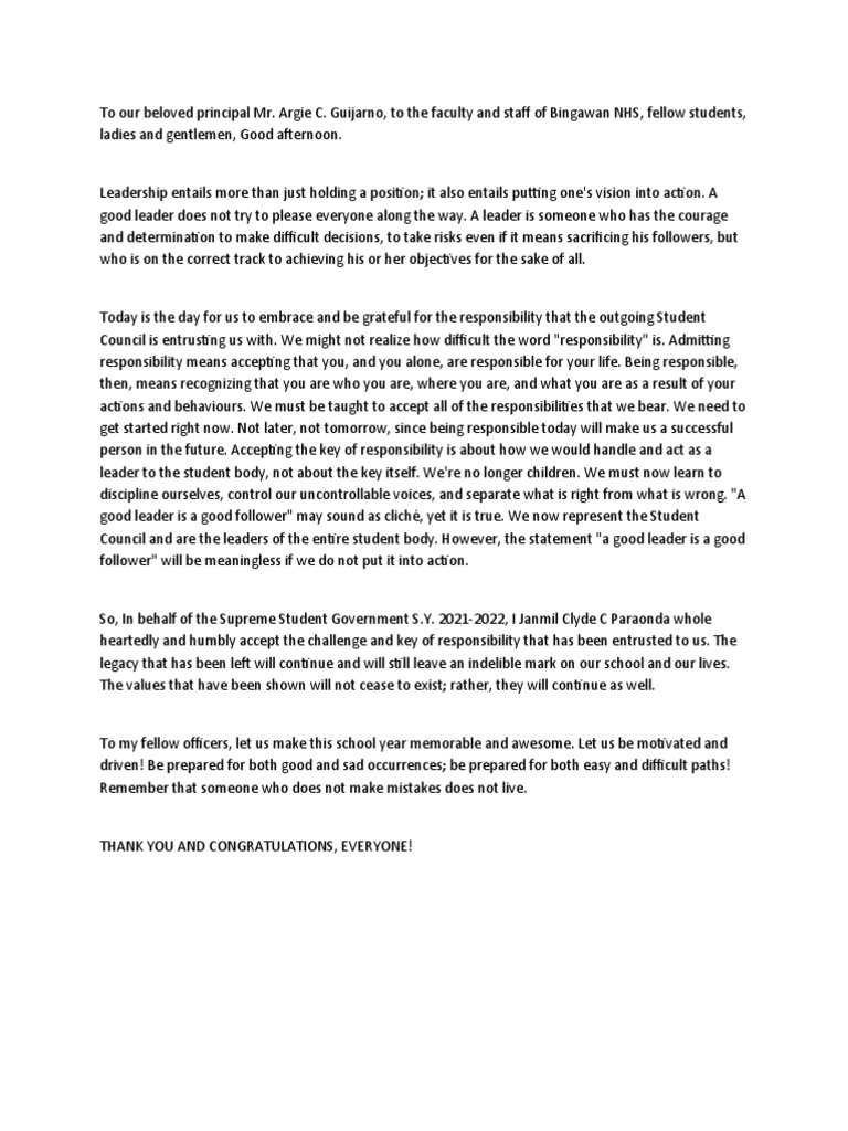 SSG Acceptance Speech | PDF