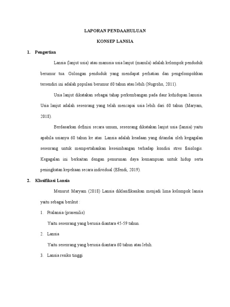 LP Konsep Lansia | PDF