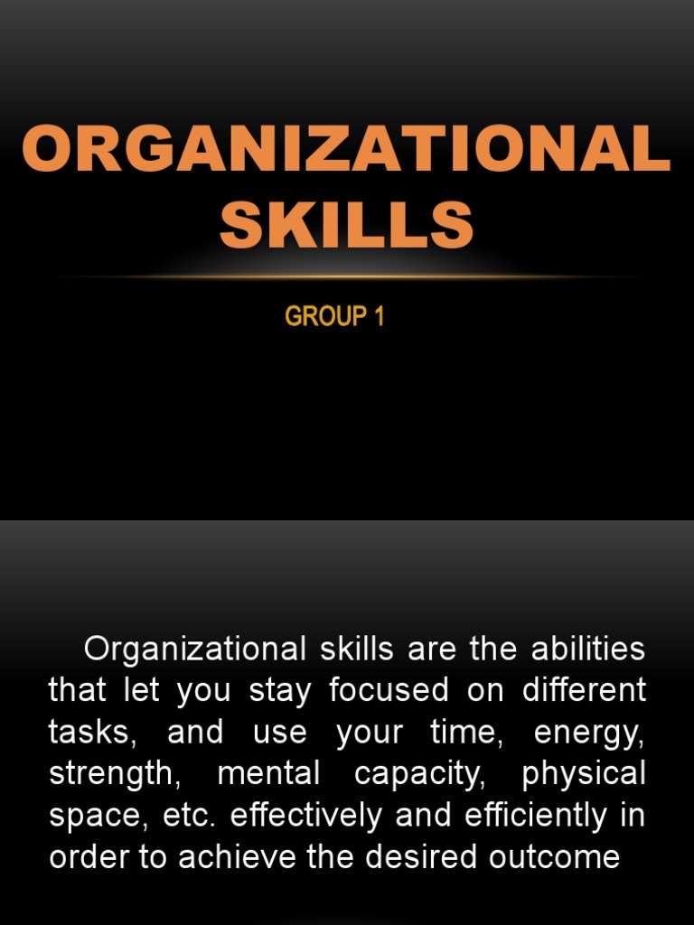 Essential Organizational Skills Guide | PDF | Résumé | Professional Skills
