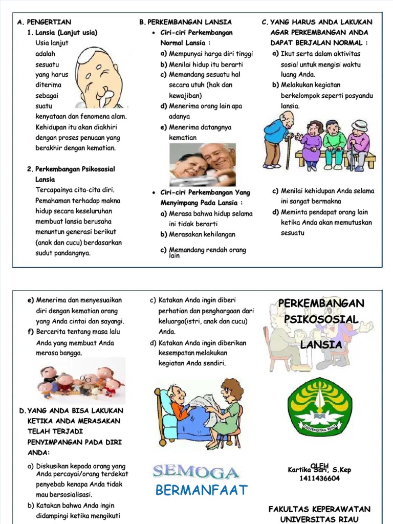 Leaflet Sehat Jiwa Lansia | PDF