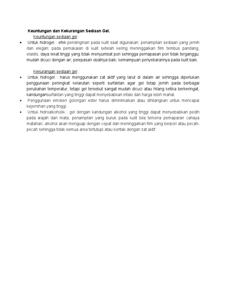 Sediaan Gel (Semi Padat) | PDF