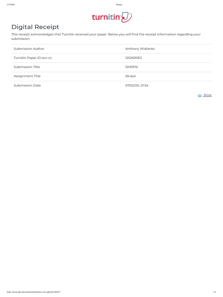 An Analysis of Digital Receipts for Academic Works Submitted to ...