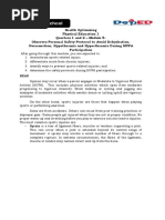 Health Optimizing Physical Education 2: Quarter 4 - Module 5: Sports ...
