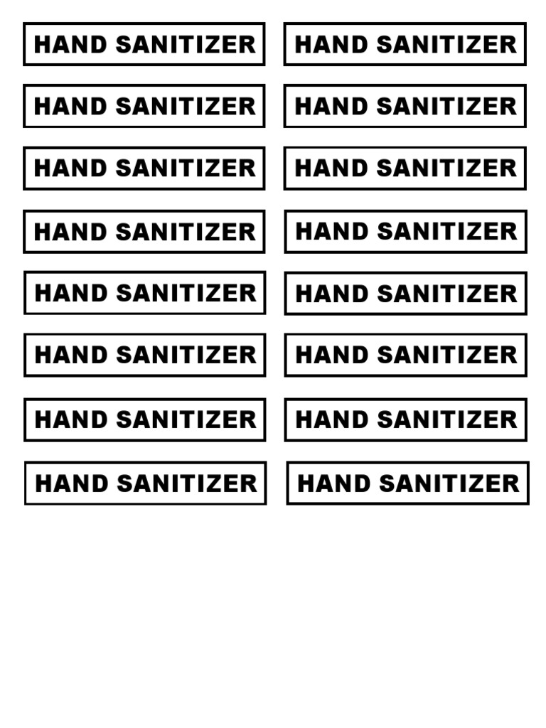 Hand Sanitizer | PDF