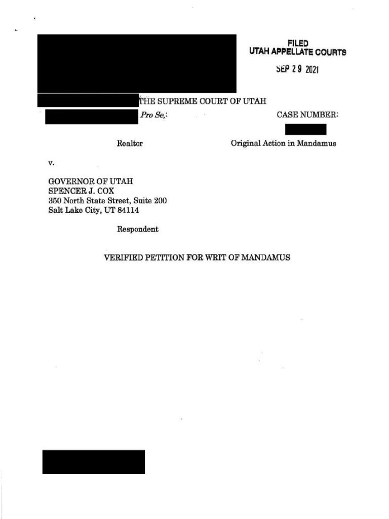 Writ of Mandamus Request | PDF