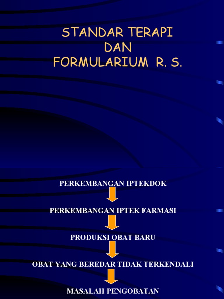 Standar Terapi Dan Formularium Di RS | PDF